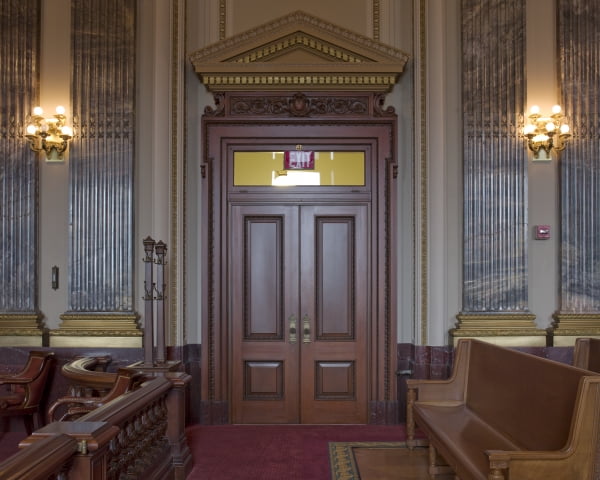 Print: East Courtroom Entry, Howard M. Metzenbaum U.S. Courthouse ...