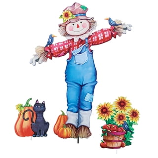 Winking Scarecrow Garden Stake - Halloween Yard Decoration - Walmart.com