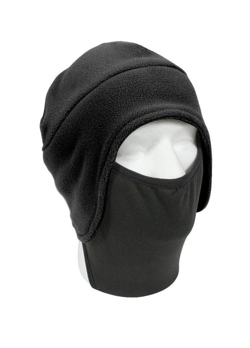 Rothco Covertible Fleece Cap and Polyester Face Mask, Black - Walmart.com