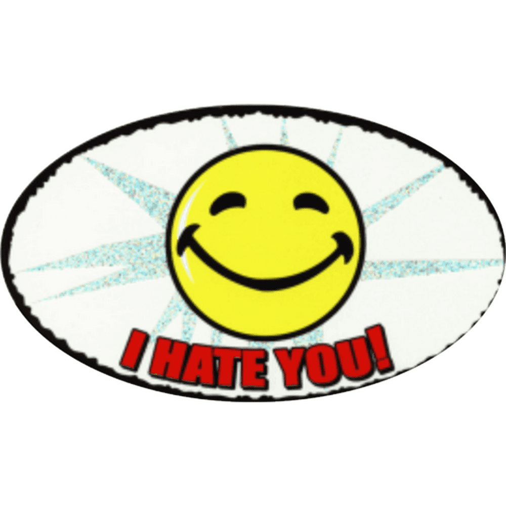 I Hate You - 3" X 5" - Sticker - Walmart.com - Walmart.com