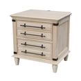 International Concepts Solid Wood 2-Drawer Nightstand with USB Charging ...
