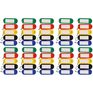 Unique Bargains 50 Pcs Assorted Color Key ID Label Tags Split Ring ...