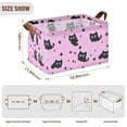 Black Cat Pink Pattern Collapsible Storage Bin Open Home Shelf Basket ...