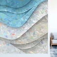 Aqua Beige Ombre Privacy Window Film, Decorative Stained Glass Window ...