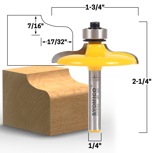 Ogee Euro Style Door and Drawer Front Edging Router Bit - 1/4" Shank ...