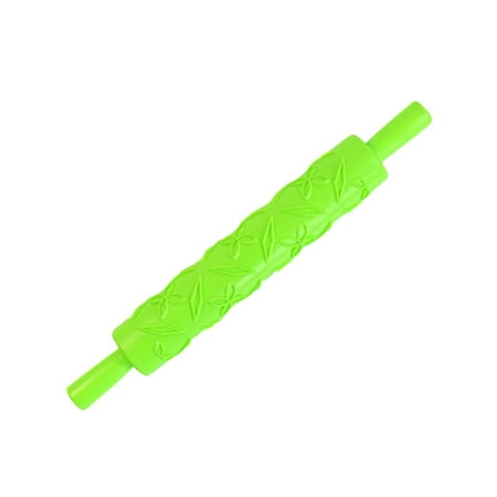 decodeary Rolling Pin Non-Stick Roller Mold Embossed Plastic Cake ...