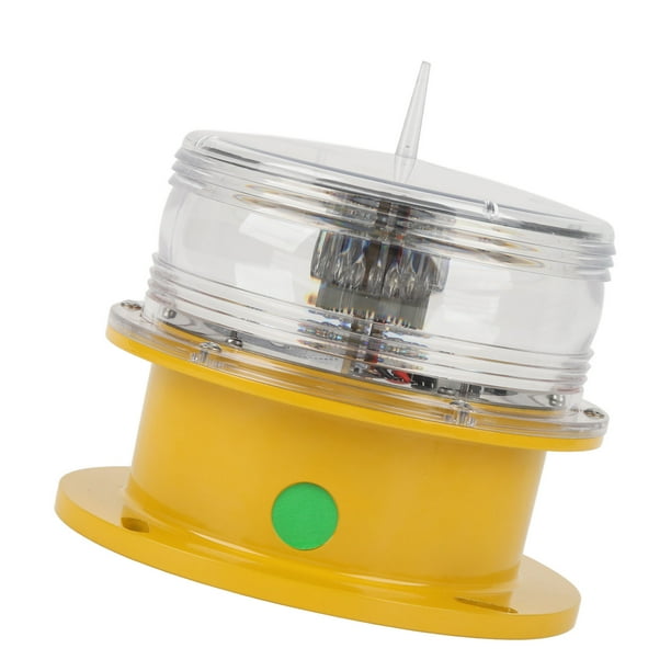 Aramox Solar Warning Dock Light, LED Solar Dock Light 360 Degree ...