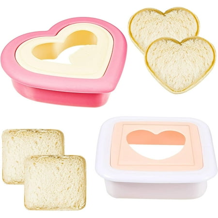 2 Pieces Heart Sandwich Cutter and Sealer Decruster Bread Sandwich ...