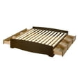 Prepac King Mate's Platform Storage Bed with 6 Drawers, Espresso ...