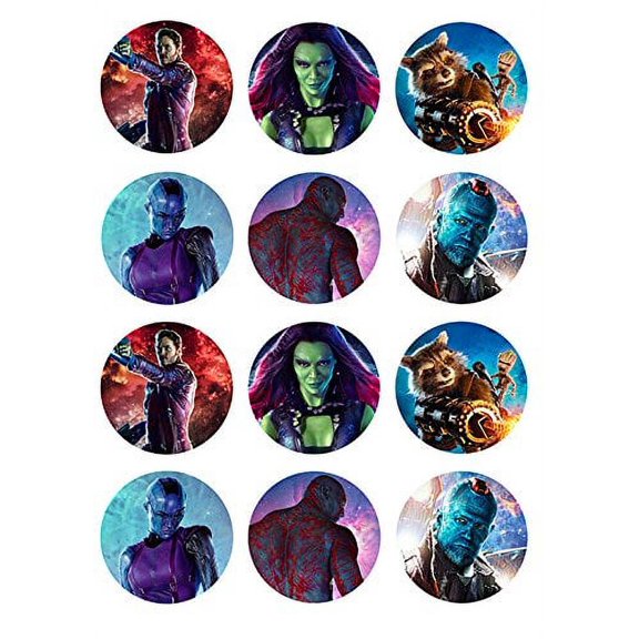 Guardians of Galaxy Gamora Star-Lord Nebula Edible Cake Topper Image ...