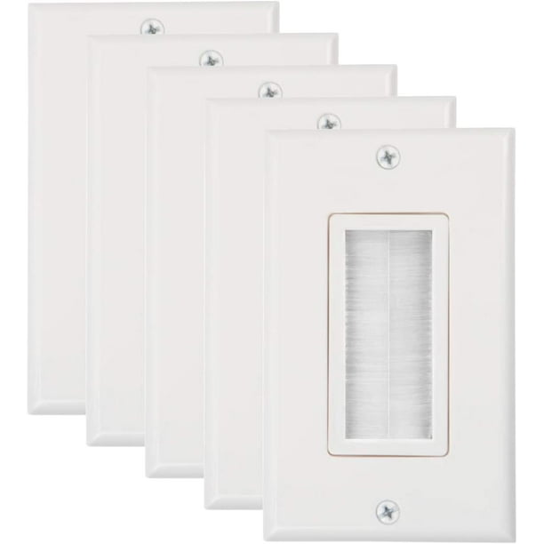 Buyer's Point Brush Wall Plate [UL Listed], Decora Style, Cable Pass ...