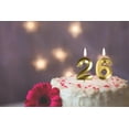 Gold 26th & 62nd Birthday Candles,Gold Number 26 62 Cake Topper for ...