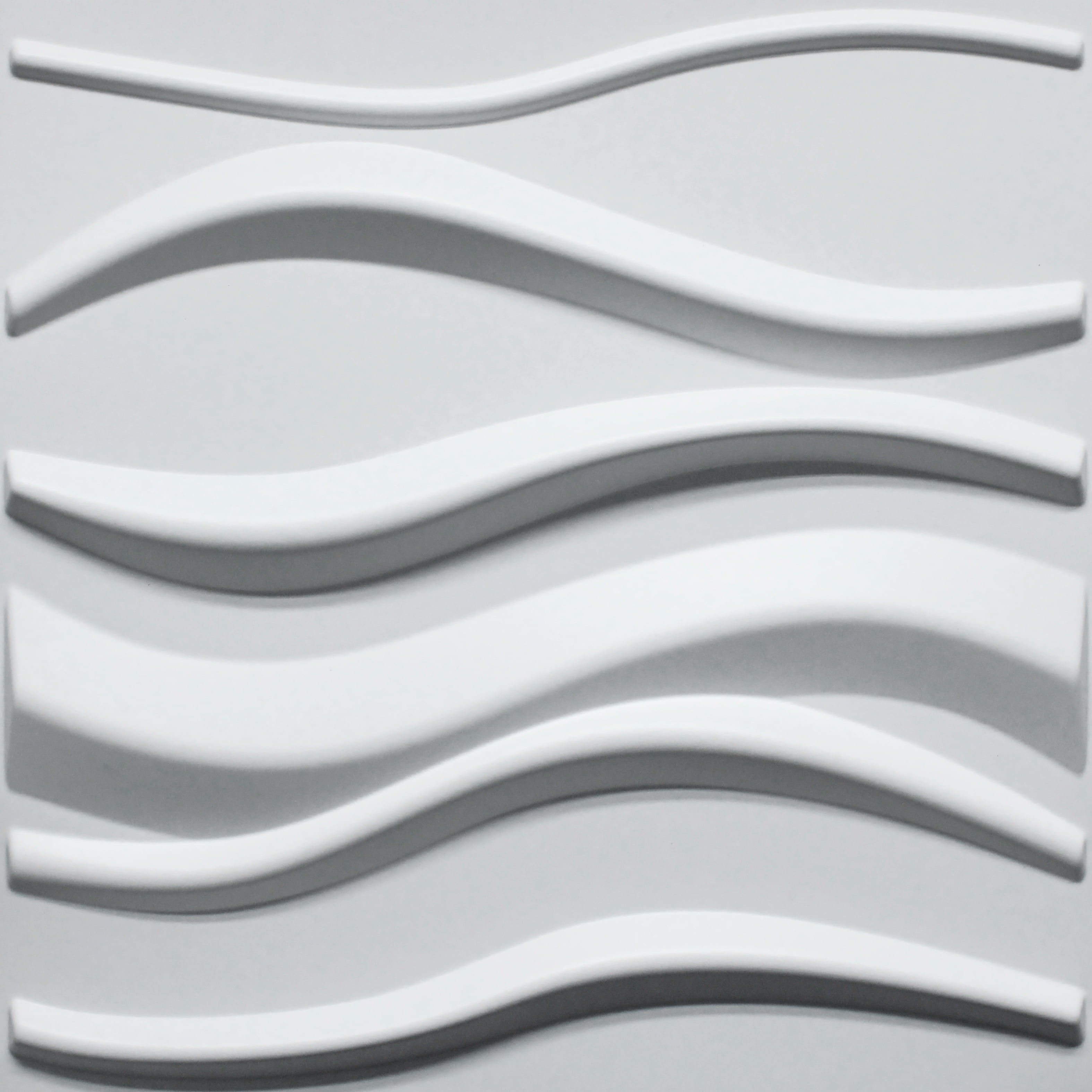 Dundee Deco 3D Wall Panels - Contemporary Waves Paintable White PVC ...