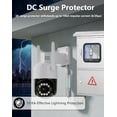 JUNCHI-DC12V Surge Protector 10kA Lightning Arrestor for Security ...