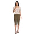 Real Size Women's 17" Stretch Pull On Capri - Walmart.com