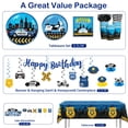 Blue Police Birthday Decorations, Disposable Plates and Party Supplies ...