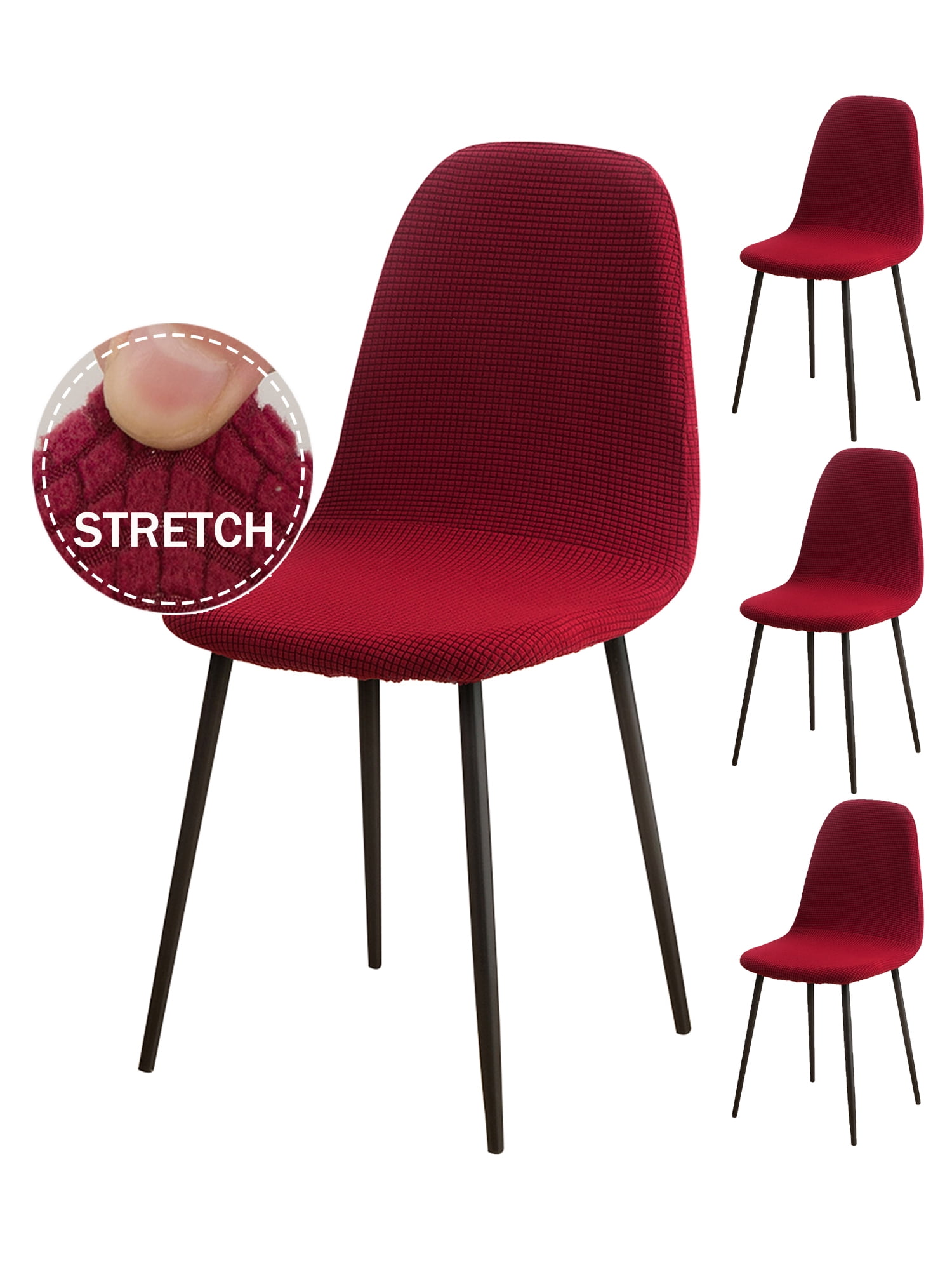 KBOOK Stretch Shell Chair Covers Jacquard Armless Mid-Century Modern ...