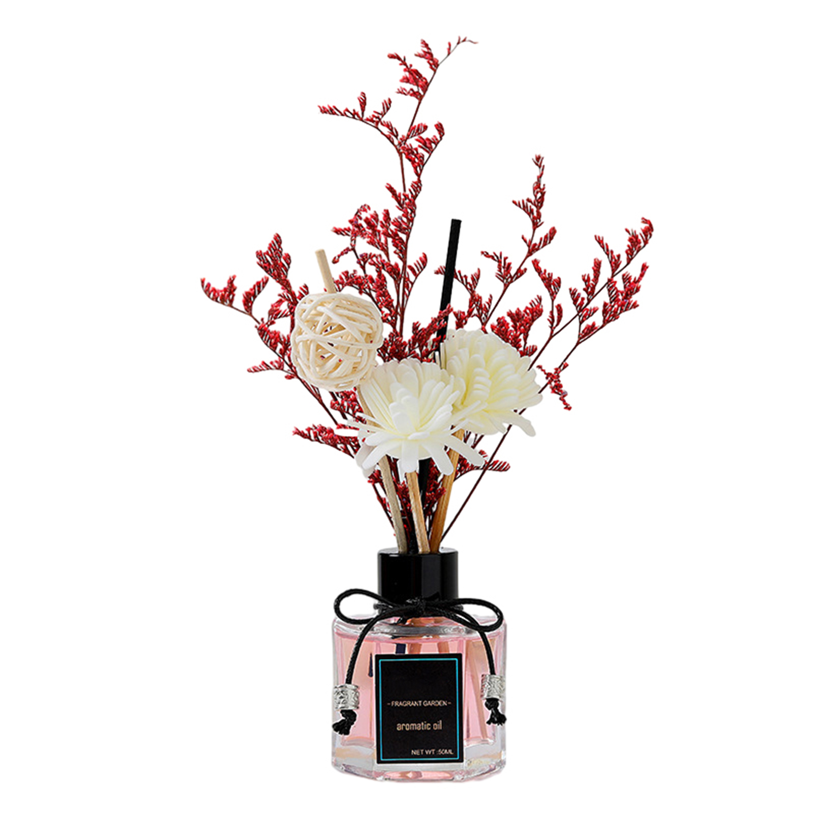 huanledash 50ml Glass Diffuser Plant Rattan Deodorizing Decorative Odor ...