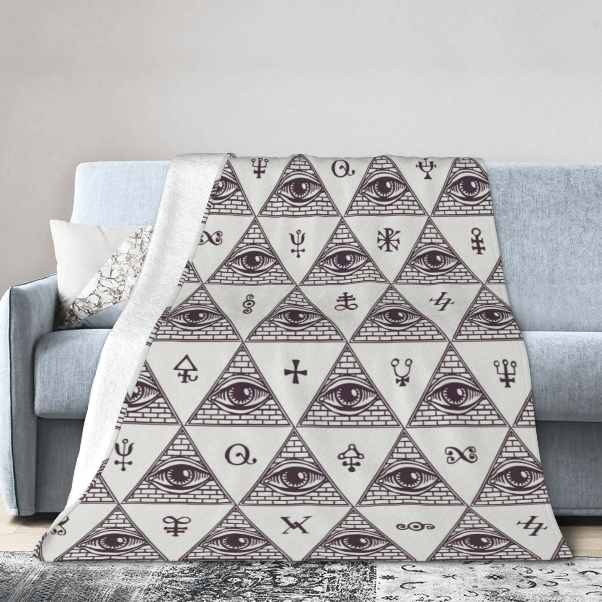 DouZhe Ultra-Soft Micro Fleece Lightweight Flannel Bed Blanket, Occult ...