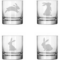 Set of 4 Glass 11 oz Rocks Whiskey Old Fashioned Gift Fox Collection ...