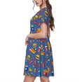 Cartoon Snack Junk Food Lover Gift Dresses Short Sleeve Nightdresses ...
