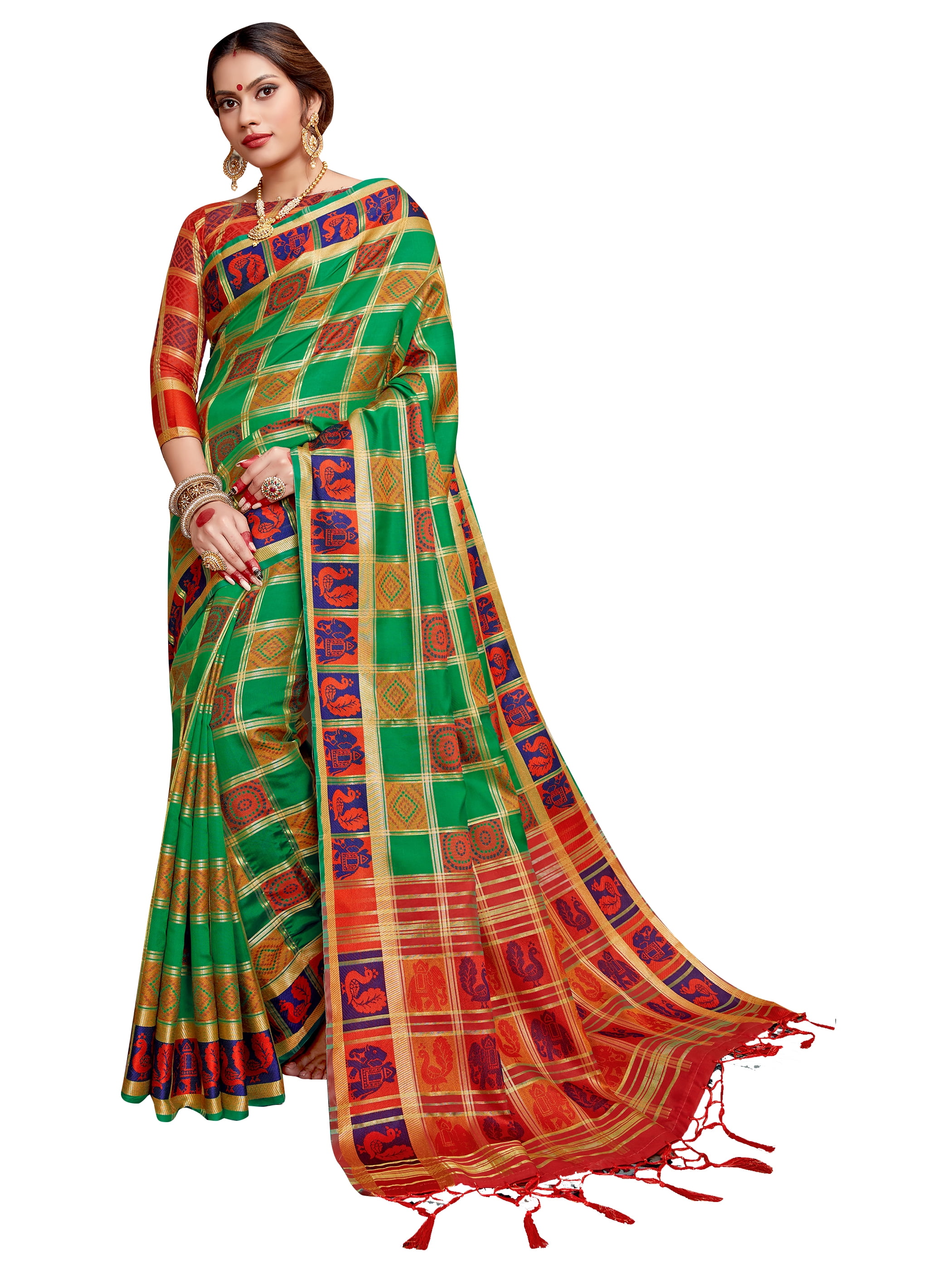 Sarees for Women Banarasi Patola Art Silk Woven Saree l Indian Ethnic ...