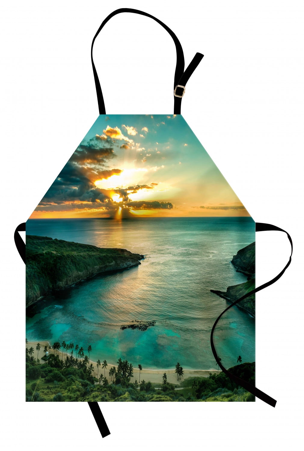 Hawaiian Apron Sunrise over Hanauma Bay Oahu Hawaii Sunbeams Through ...