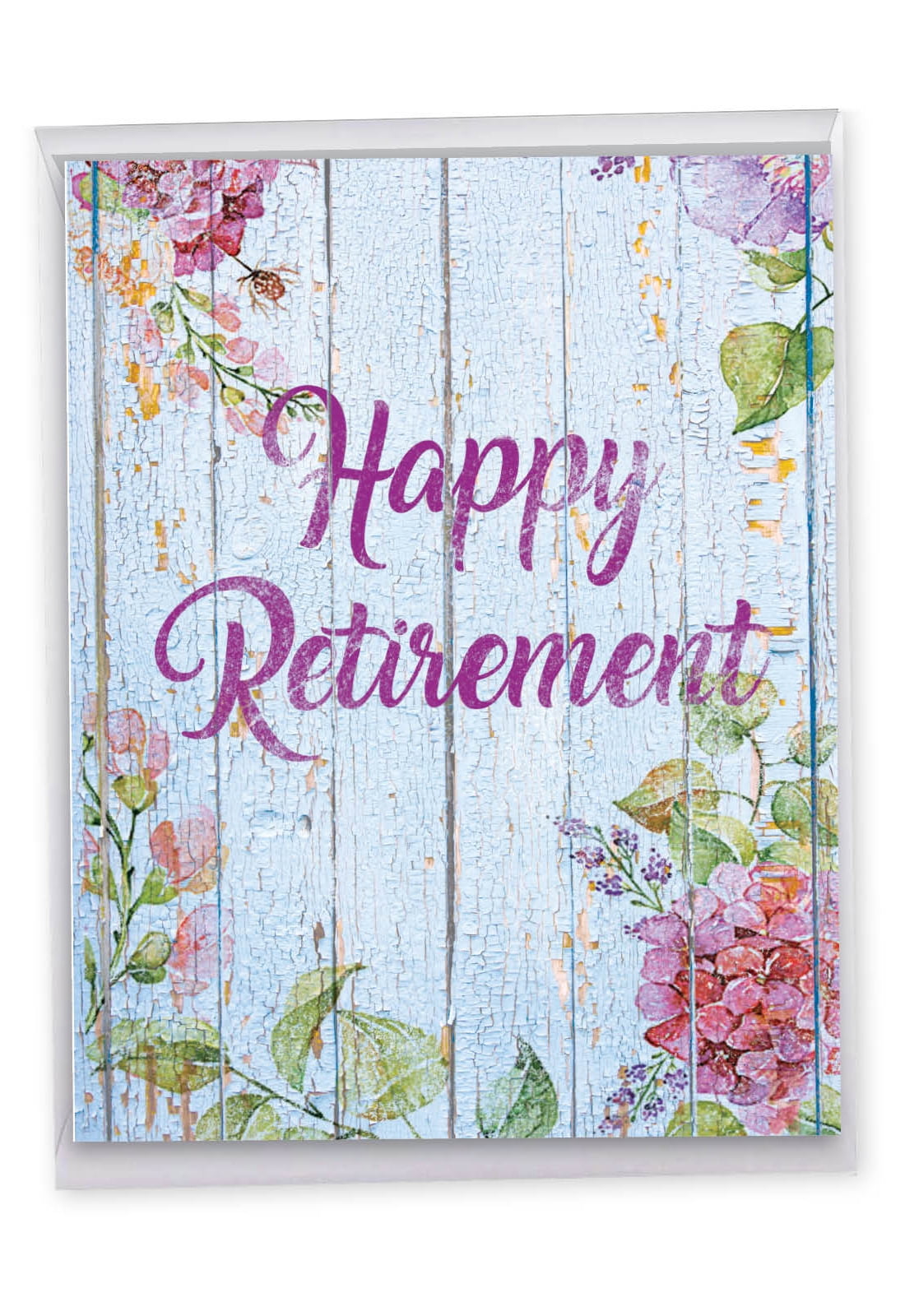1 Big Retirement Card with Envelope (8.5 x 11 Inch) - Blooming ...