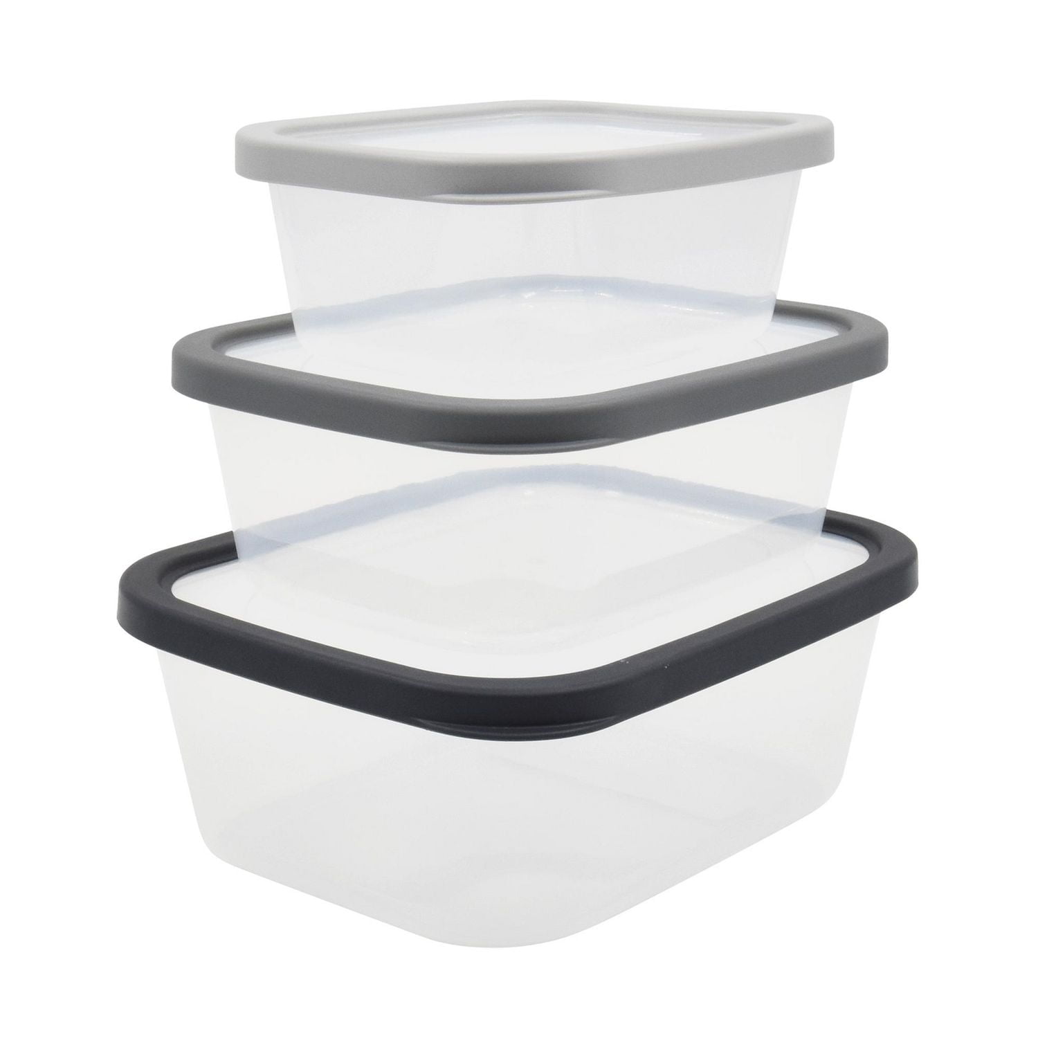 Mainstays Grey Plastic Container Set, 3 Piece, Everyday - Walmart.ca