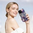Case Compatible with iPhone 16 Pro Max, Purple Lotus with Glass Texture ...