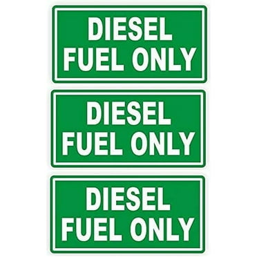 6 Pack | Reflective Mixed Fuel Only, Gasoline Only, Diesel Only, Fuel ...