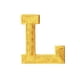 Alphabet Letter - L - Color Yellow - 2" Block Style - Iron On ...
