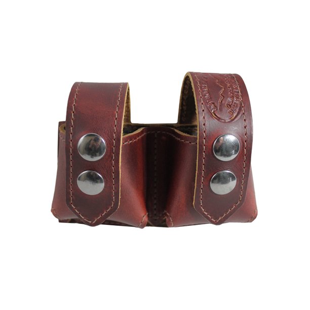 Barsony Burgundy Leather Revolver Double Speed Loader Pouch for 7 round ...