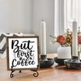 Coffee Bar Decor Wood Sign, But First Coffee Wood Block Gift, 5x5 Inch ...