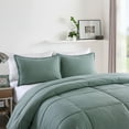 Messy Bed Washed Cotton Comforter Mini Set, King, Sage - Walmart.com