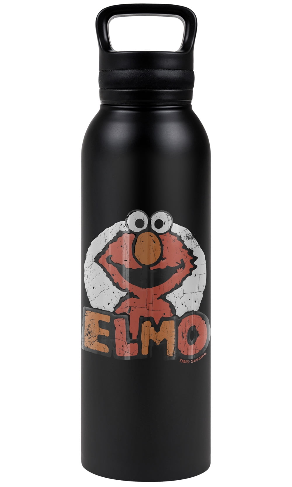 Sesame Street Official Elmo Name 24 oz Insulated Canteen Water Bottle ...