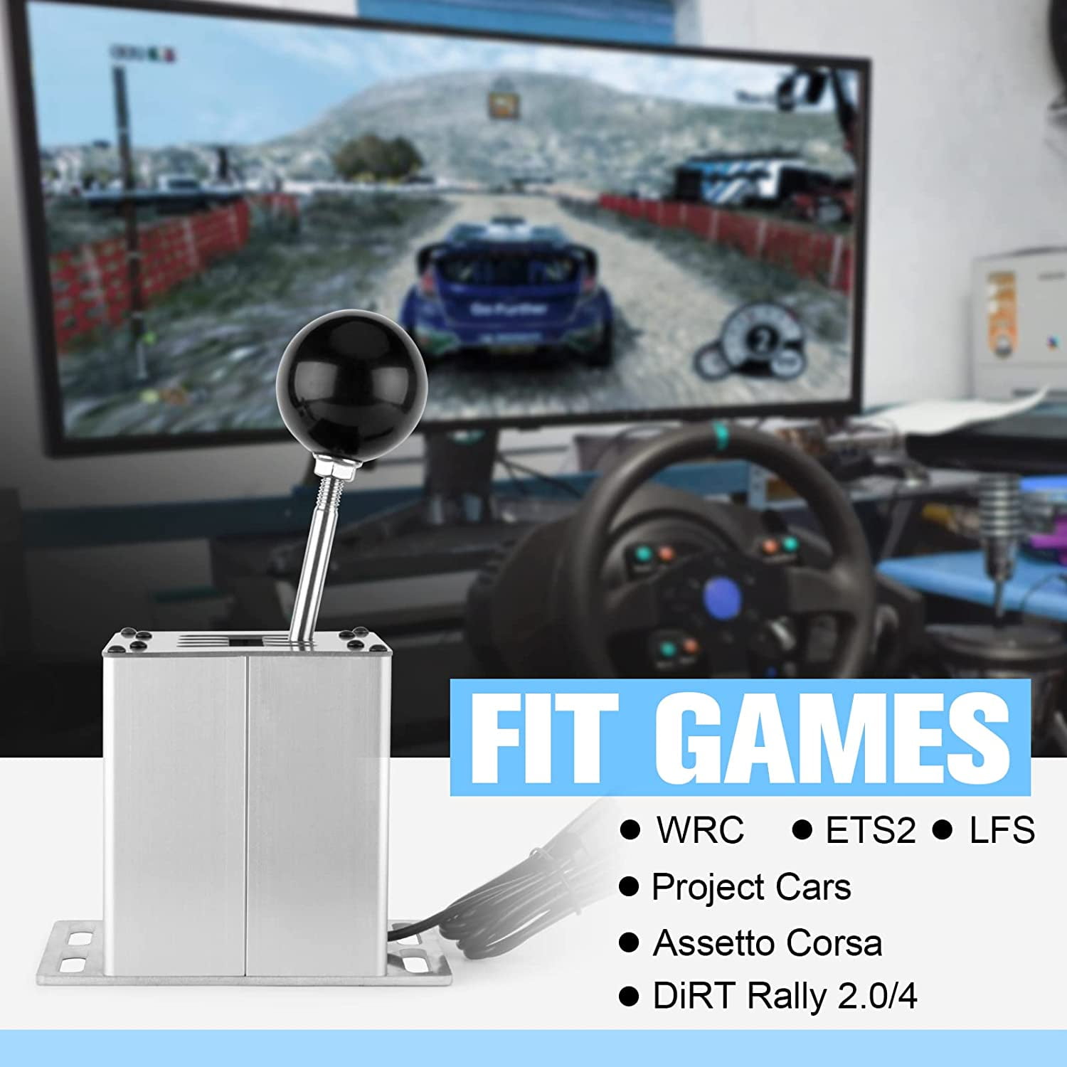 Buy USB Simulator Shifter for ATS ETS Dust WRC Sim Racing Games H Gear ...
