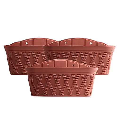 Mr.Garden 17 Inch Garden Planter Rectangular Plastic Planter Self ...