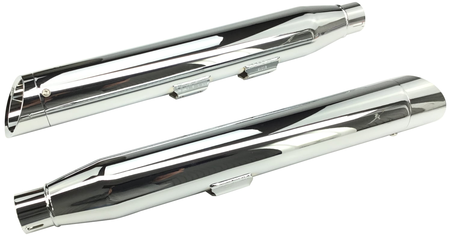 Cobra 3" Chrome Slip-On Mufflers w/Chrome Tips (6001) - Walmart.com
