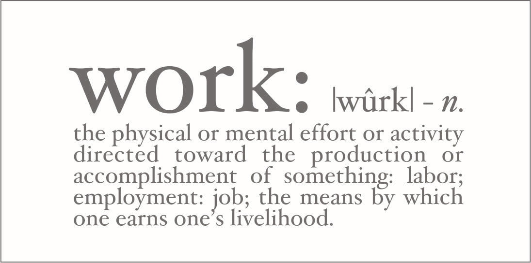 Work Definition Vinyl Decal - Small - Clay - Walmart.com