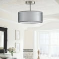 Aiwen 3-Light Semi Flush Mount Ceiling Light, Modern Brushed Nickel ...