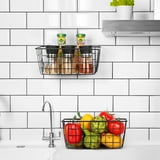 5 Pack Stackable Wire Baskets, Metal Cabinet Organizer for Office ...