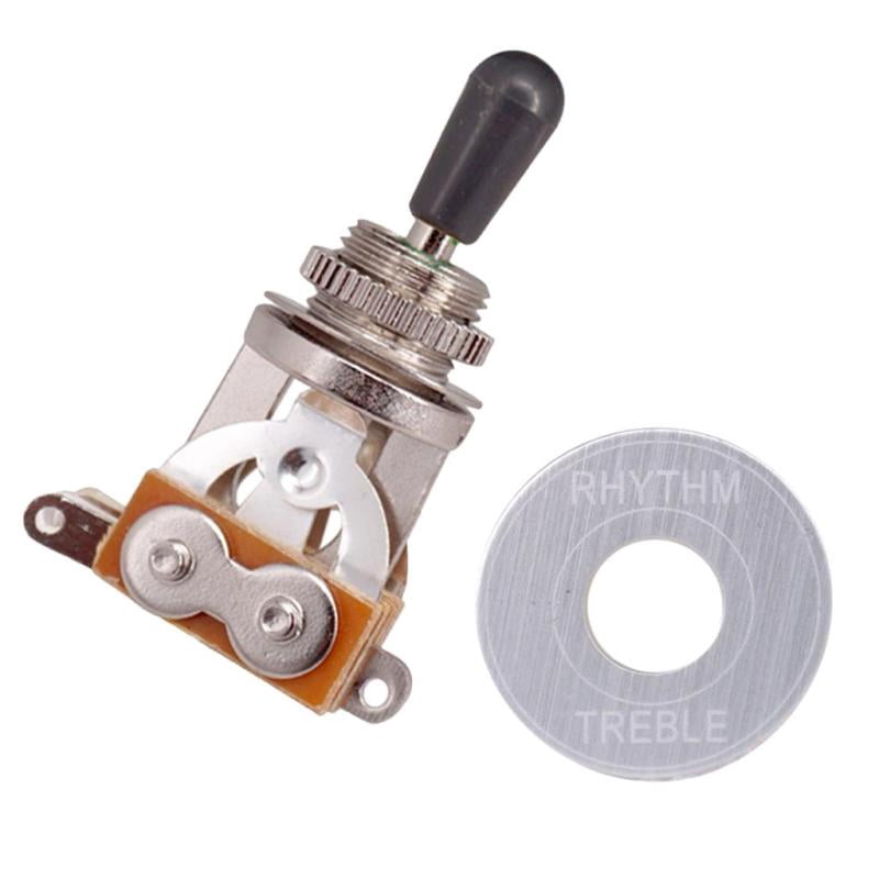 3 Way Toggle Switch Silver with Aluminum Alloy Rhythm Treble Washer for ...