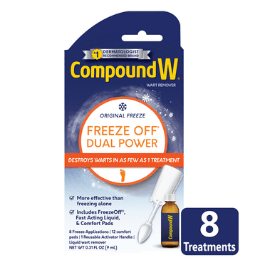 Compound W Freeze Off Wart Remover, Common and Plantar Warts Removal, 8 ...