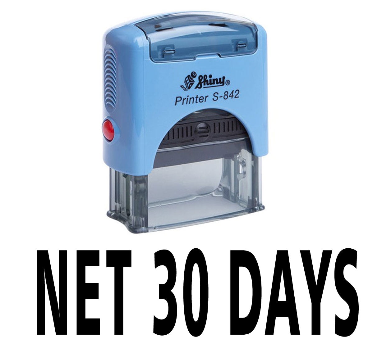 NET 30 DAYS Self Inking Rubber Stamp Custom Shiny Office Stationary ...