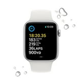 Apple Watch SE Series (2nd Gen) 44mm Silver Aluminum Case with White ...