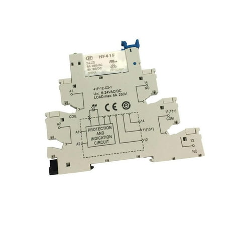 Xinxinyy Hongfa HF41F PCB Relay 5-PIN Relay Socket 6-24V /DC 6A High ...