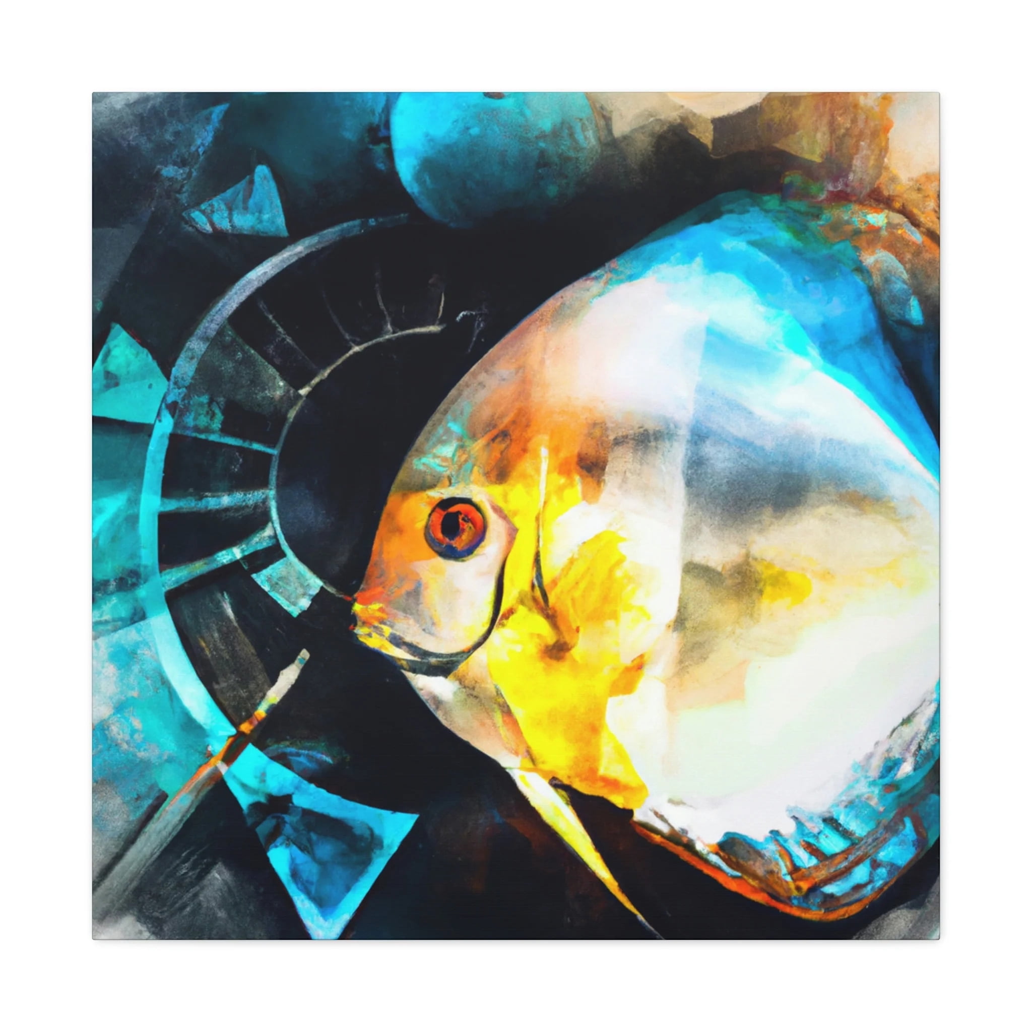 Discus in Reflection - Canvas - Walmart.com