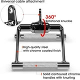 Yes4All Double Grip Rotating Handle Cable Attachment Chrome - Walmart.com