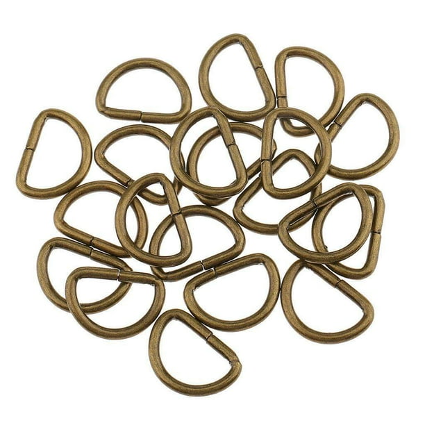 100 Pieces Alloy DIY D Dee Accessories D rings Rings for Webbing ...
